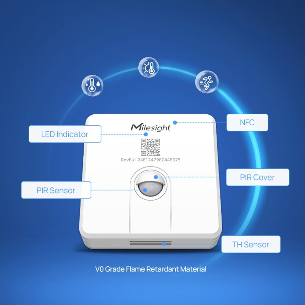 Milesight WS203 Motion, Temperature & Humidity Sensor